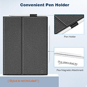 Fintie Folding Case for Remarkable 2 Paper Tablet 10.3 inch (2020 Released) - Premium PU Leather Foldable Stand Cover with Pen Holder (Not Fit Remarkable 1), Gray