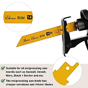 Bates- Reciprocating Saw Blades, Saw Blades, 8 Pack, Saw Blade Set, Saw Blades Metal, Saw Blades Wood, Metal Saw Blades, Reciprocating Saw Blades Metal, Reciprocating Saw Blades Wood, Sawsall