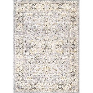 nuLOOM Arlene Vintage Medallion Area Rug, 4' 3" x 6' 6", Beige