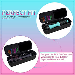 HESPLUS Storage Travel Case for Revlon 1.0/ PLUS 2.0 One-Step Hair Dryer & Volumizer Hot Air Brush Styler, Portable Hard Carrying Case for Revlon, Hot Tools,OMOteam Air Brush Blow Dryer (CASE ONLY!)