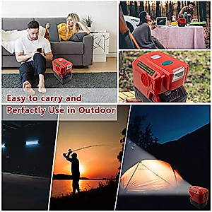 TPDL Powered Inverter Generator 200W for Milwaukee M18 Battery, DC 18v to 110v AC Output, Portable Power Source USB Charger Adapter with LED Light