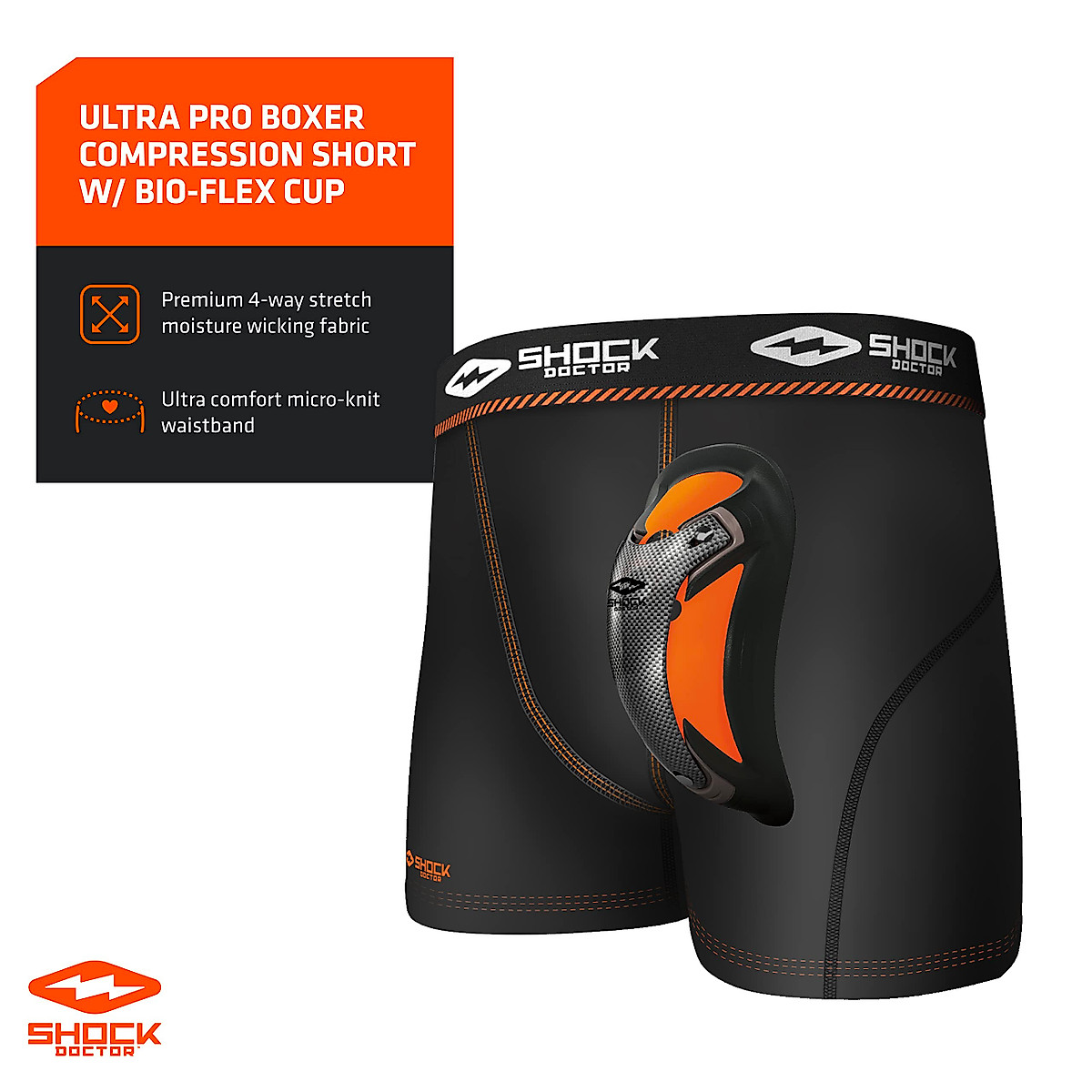 Ultra Pro Boxer Comp Short w/Ultra Cup Blk M/M