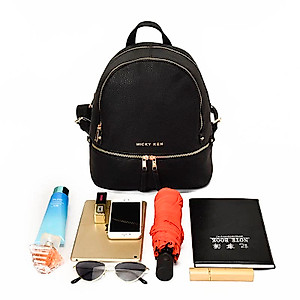 Special made fancy backpack for women, stylish and fashionable backpack made out of artificial leather (black)