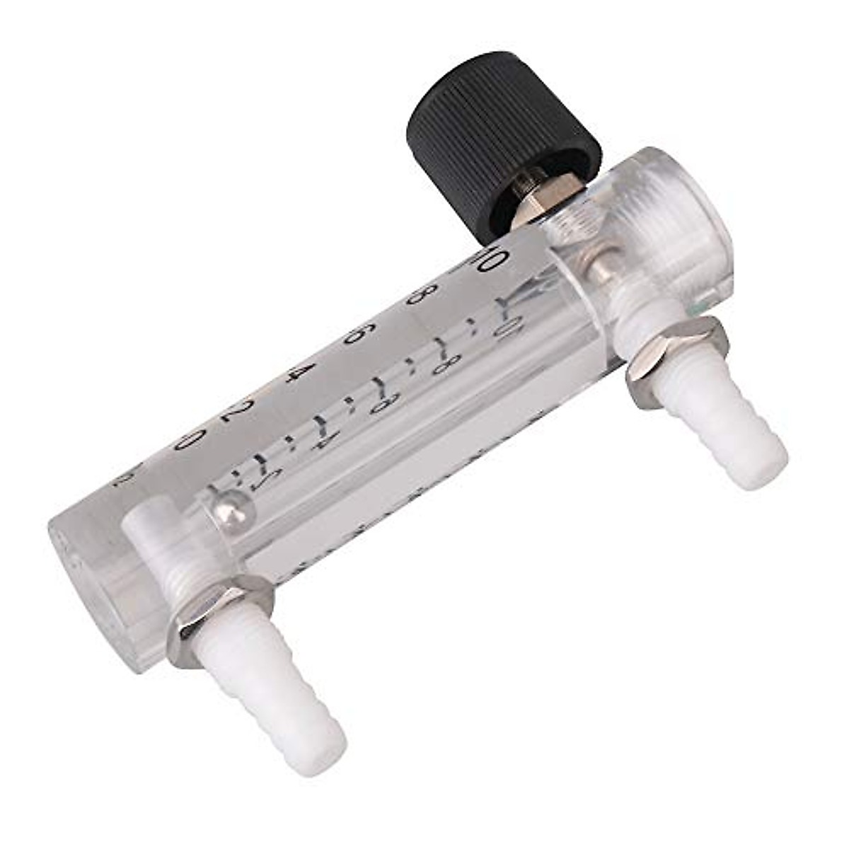 CNBTR LZQ-3 0-10 LPM Tube Type Acylic Flowmeter Gas 8mm Hose Fitting Oxygen Flowmeter Regulator Flow Meter