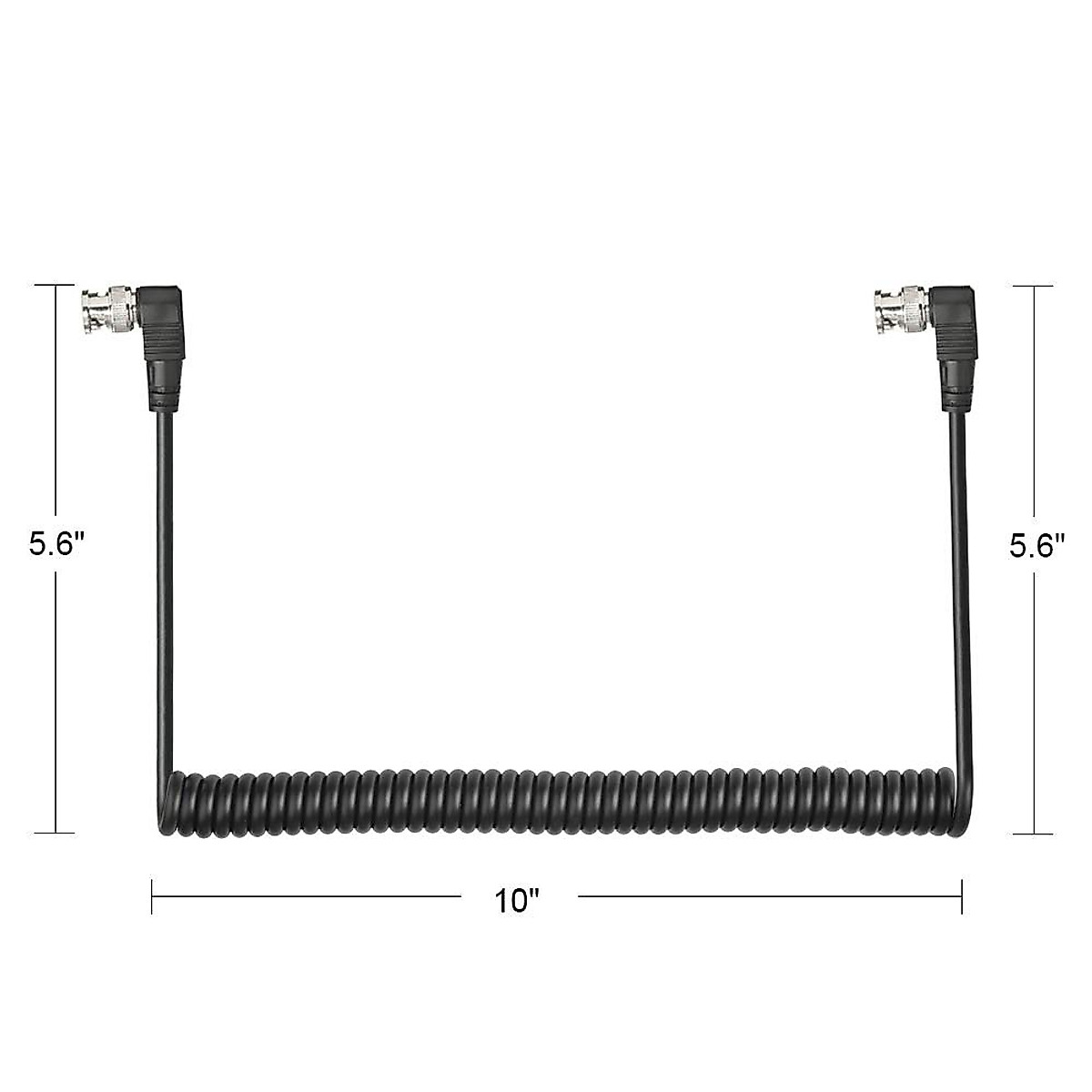 Superbat BNC Cable 3G/HD SDI Cable 3ft SDI Coil Cable 75Ohm BNC to BNC Extension Coaxial Cable for Cameras and Video Equipment，Supports HD-SDI/3G-SDI，SDI Video Cable (Black,1Pcs)