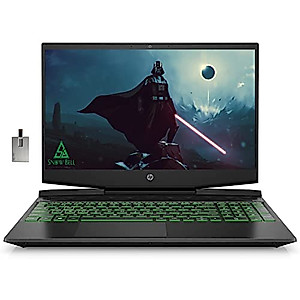 HP 2022 Pavilion Gaming 15.6" FHD IPS Laptop, AMD Ryzen 5-5600H (Beats i7-9750H), 16GB RAM, 1TB HDD+256GB SSD, Backlit Keyboard, GeForce GTX 1650, Win 11, Acid Green, 32GB SnowBell USB Card