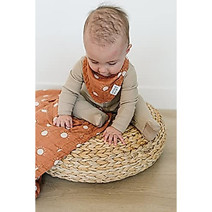 Mebie Baby Muslin Quilt, Sunshine, 100% Muslin Cotton Baby Blankets for Girls and Boys, Muslin Baby Blanket for Newborns, Babies, Toddler, Soft Muslin Swaddle Blankets, 47"x47"