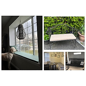 spreedling Custom Size Bench Cushion Thickened Velvet Chair Pads Sofa Cushion, Meditation pad Indoor, Removable Cover Included, Refurbishment Pads/Cushions for Window Bench Tatami Couch,Custom Black