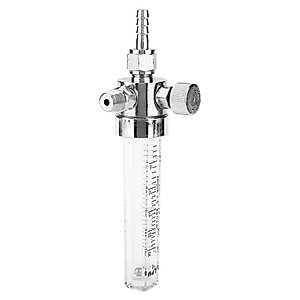 Gas Flow Meter, WL-12 Tube Type Copper Chrome Plated Air Gas Flowmeter, NPT 1/4 Inlet Thread, 1-25 m3/h Measuring Range, Oxygen Flow Meter