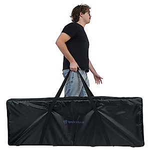 Rockville RTBL4 Adjustable Height DJ Table Folding Legs + Carry Bag 20" x 60"