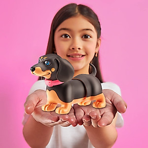 Pets Alive Booty Shakin' Pups (Frenchie & Dachshund) by ZURU 2 Pack Interactive Mini Dog Toys That Walk, Waggle, and Booty Shake, Electronic Puppy Toy for Kids and Girls