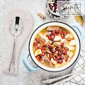 Ceramic Beach Themed Spoon Rest for Kitchen - Sea Scene