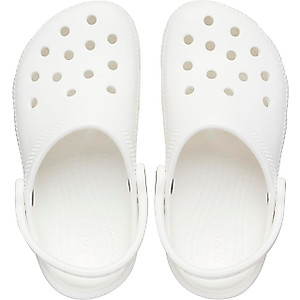 Crocs Kids' Classic Clog , White/White, 5 Toddler