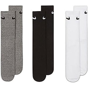 Nike Mens 3-Pack Jordan Jumpman No-Show Socks White/Black SX5546-100 Size Medium