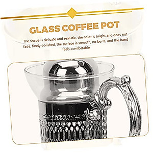 SOESFOUFU Heated Coffee Pot Afternoon Tea Maker Espresso Machine Espresso Coffee Maker Turkish Teapot Heatable Teapot Tea Steeper Teapot with Blooming Tea Espresso Maker Coffee Kettle Glass