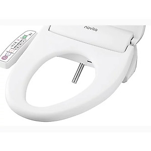 KOHLER BN330-N0 Novita Electric Bidet Toliet Seat, Elongated Heated Bidet Warm Water Bidet with Dryer, Bidets for Existing Toilets, White