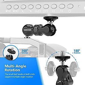 NEEWER Universal Magic Arm with Dual Ball Head, Compatible with SmallRig Camera Cage (4 Pack, ST21)