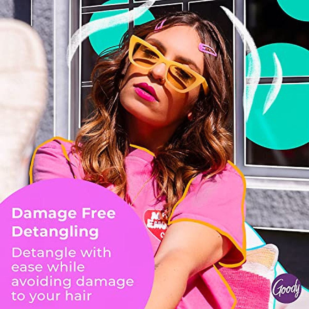 Goody Ouchless Detangler Comb - All-Purpose Comb for Tangles, Wet or Dry - Pain-Free Hair Accessories Ideal for All Hair Types - Detangling Comb for Women, Men, Boys, and Girl (Pack of 2)