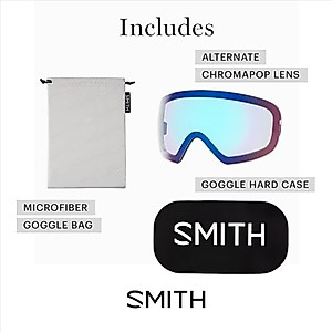SMITH I/O MAG S Goggles with ChromaPop Lens for Women – Performance Snowsports Goggles with Easy Lens Change Technology for Skiing & Snowboarding – White Vapor + Everyday Rose Gold Mirror Lens