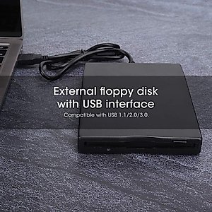 External Floppy Disk Drive,3.5" 720k Card Reader Drives Compatible with USB 1.1/2.0/3.0, USB Floppy Disk for Desktop and Laptop Computers