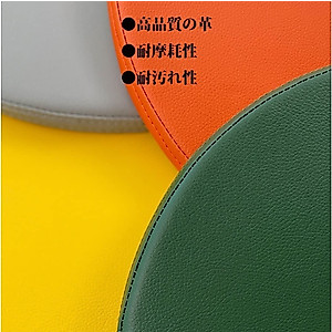 1/2/4 Packs Detachable Seat Cushion, Leather Round Chair Cushion/Memory Foam Dining Chair Pad, Waterproof Breathable Round Seat Cushions for Dining Room Living Room Office Travel (Color : Black, S