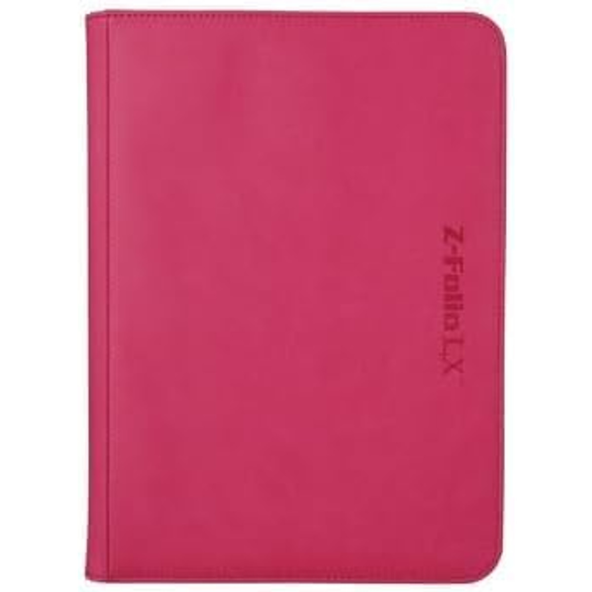 BCW Z-Folio LX Zipper Portfolio - Premium Pink Leatherette 12-Pocket Playset Album - Secure Zipper - 480 Card Capacity - Card Collector's Dream - Card Organizer - Trading Card Storage