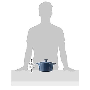 Cuisinart 3 Qt Casserole, Covered, Enameled Provencial Blue