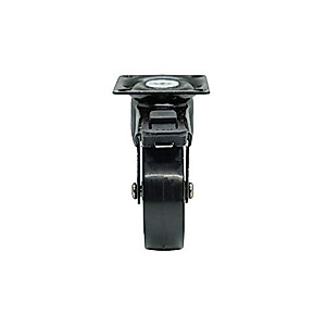 Headbourne 8276E 3 inch Polyurethane Mag, 4 Pack Designer Caster, 3-Inch, Gloss Black, 4 Count