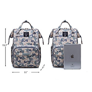 Starte Camo Diaper Bag Backpack, Large Multifunction Waterproof Travel Backpacks for Mom/Dad with Insulated Pockets&Stroller Straps,Durable Maternity Baby Nappy Bags