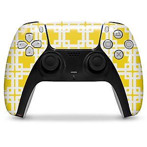 WraptorSkinz Skin Wrap compatible with Sony PS5 DualSense Controller Boxed Yellow (CONTROLLER NOT INCLUDED)