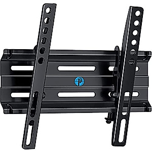Tilting TV Wall Mount Bracket Low Profile for 13-42 Inch Flat Screen TVs & Monitors, Universal Tilt TV Monitor Mount Fits 8" Wood Studs VESA 200x200mm by Pipishell