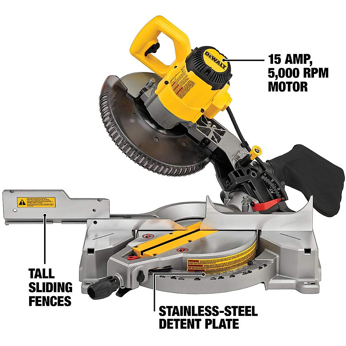 DEWALT Miter Saw, Single Bevel, Compound, 10-Inch, 15-Amp with w/Safety Goggle (DWS713 & DPG82-11C)