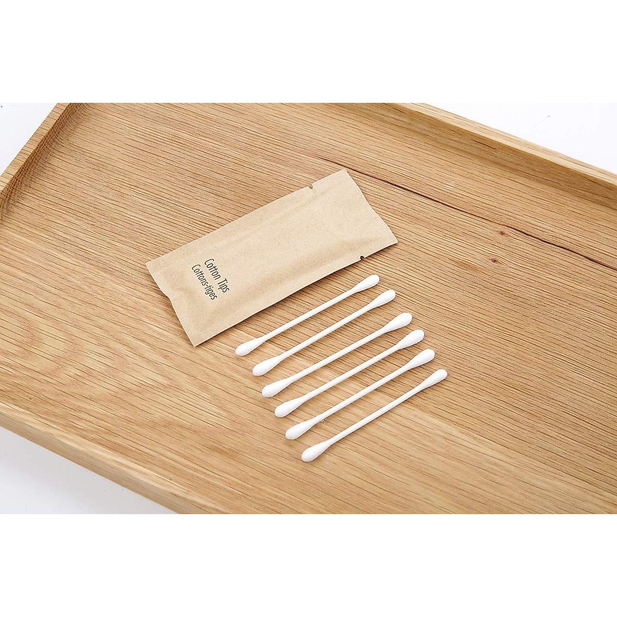 BIO CORN Kraft Paper Bag Paper Cotton Swabs Six Paper Large Head Swabs Hotel Toiletries Amenities （Case of 100)