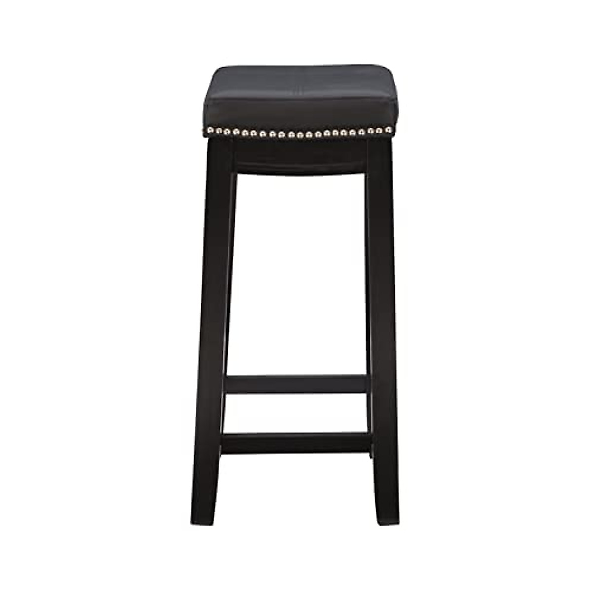 Linon Claridge Counter Stool, Black, 26" x 18" x 12.75"