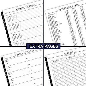 AT-A-GLANCE 2023 Weekly & Monthly Planner Refill for 70-LX81-05 and 70-NX81, Quarter-Hourly, 8-1/4" x 11", Executive, Monthly Tabs, Black (7091110)