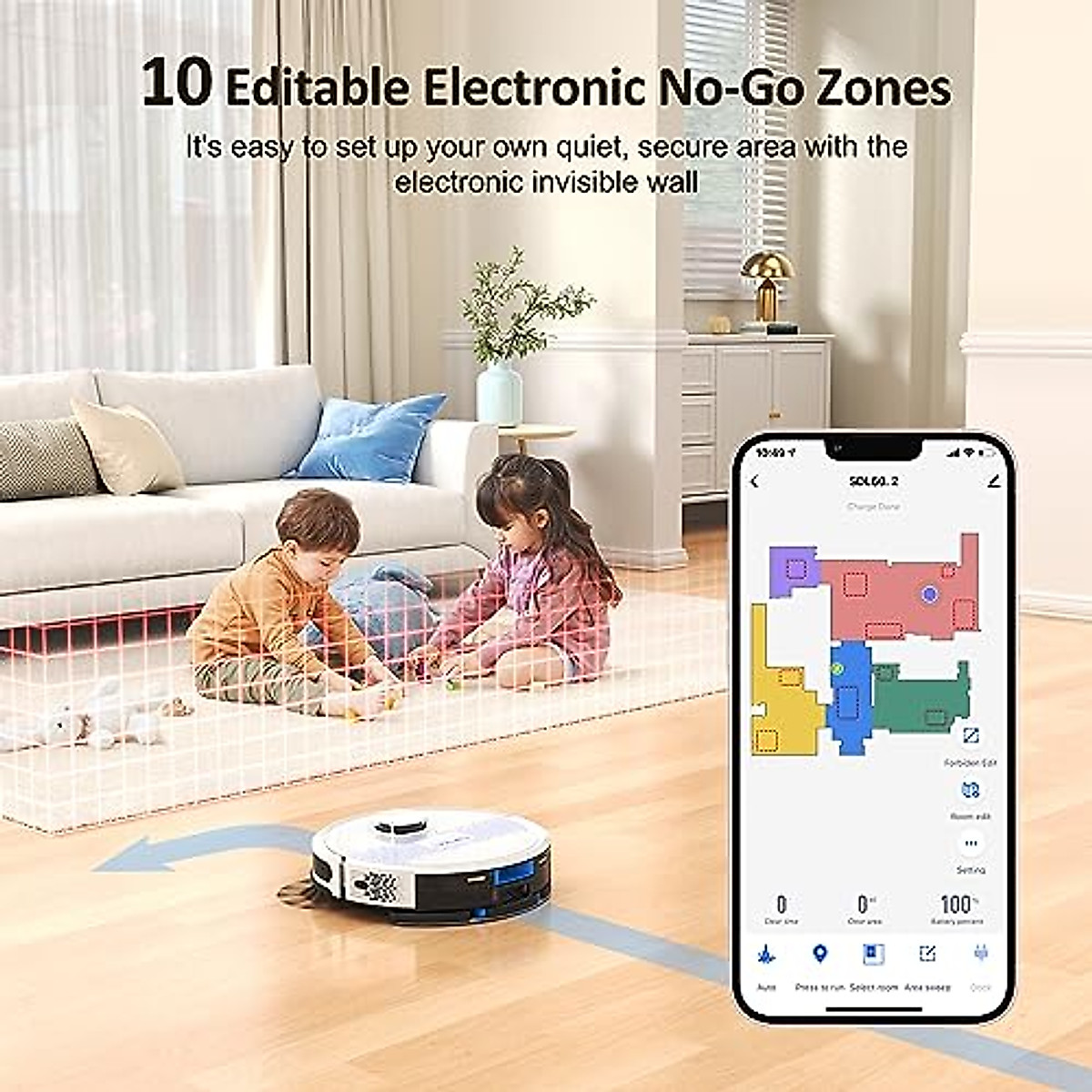 Lubluelu Robot Vacuum and Mop Combo 3000Pa, 2 in 1 Robotic Vacuum Cleaner, Lidar Navigation Laser, 5 Editable Map,10 No-go Zones, App/Alexa, Intelligent Vacuum Robot for Pet Hair, Carpet, Hard Floor