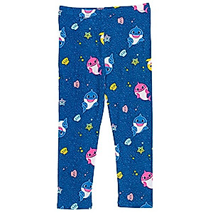 Pinkfong Baby Shark Toddler Girls Graphic T-Shirt Tank Top Leggings Dolphin Shorts 4 Piece Outfit Set 2T