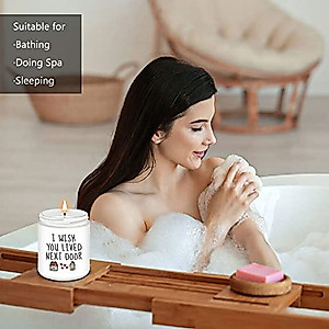 Birthday Gifts for Women Mom Sister Girlfriend, Best Friend Friendship Gifts for Women Friends, Funny Unique Candles Gifts for Bestie Friend Women- I Wish You Lived Next Door- Lavender Scented Candle