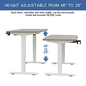 Jceet Electric Standing Desk with Drawer, 63x30 Inches, Modern Style, Perfect for Home or Office Use