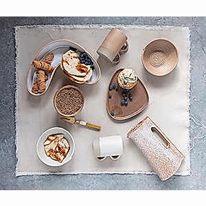 Creative Co-Op Stoneware Pitcher w Reactive Glaze, Sienna Color