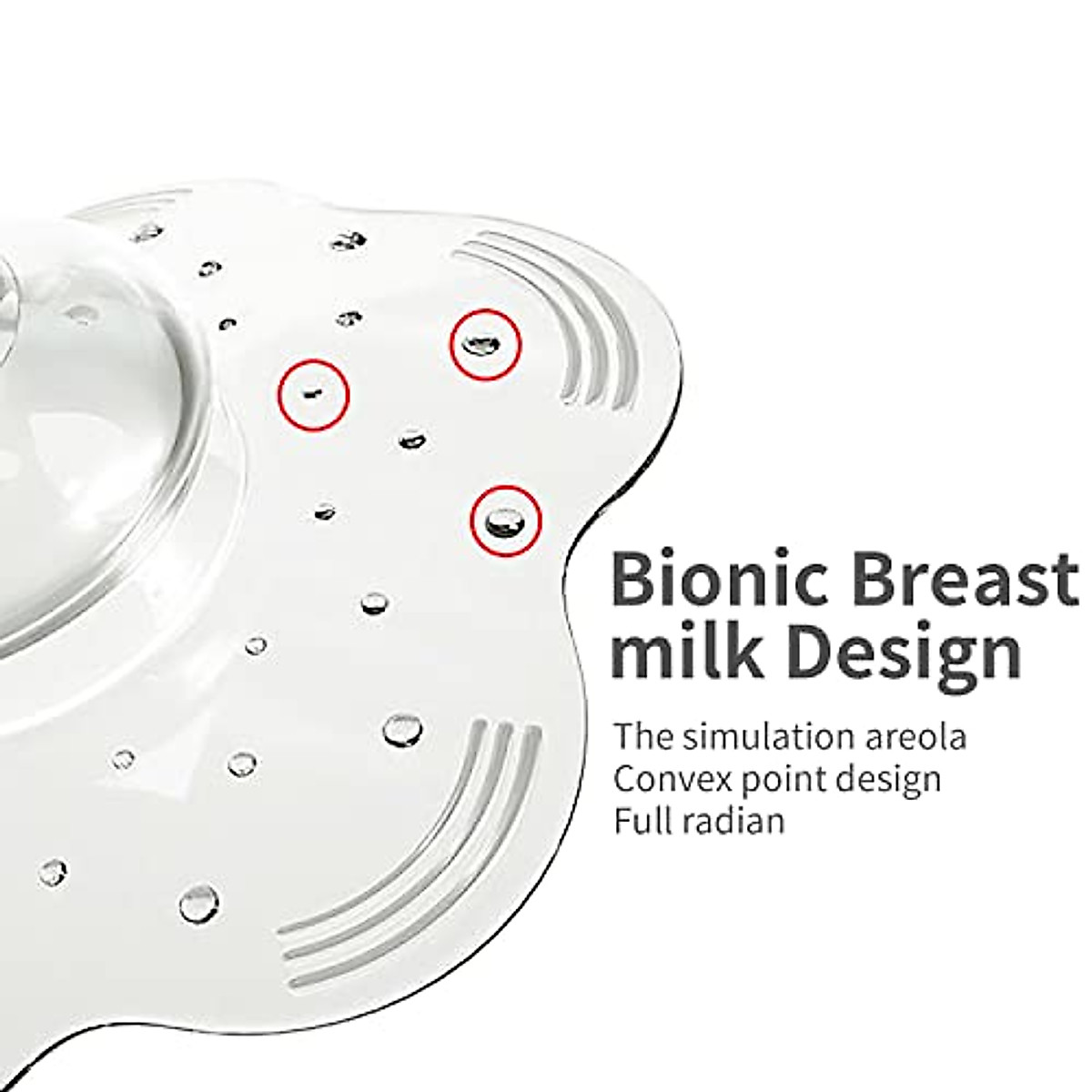 Ourobot breast shield Double Layer nipple protection cover anti bite breast patch breast shield assisted breast feeding nipple protection (Conventional white)