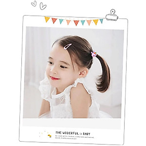 40pcs Baby Hair Ties for Toddler Girls Cute Animals and Fruits and Flower Hairpins Scrunchies Ponytail Holders Kids Headband