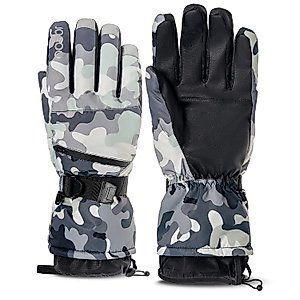 Jogoo Winter Warm Ski Gloves,3M Thinsulate Snow Snowboard Gloves for Men Women,Touchscreen Cold Weather Waterproof&Windproof with Pocket