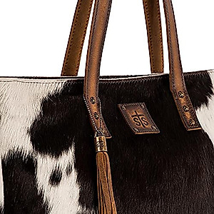 STS Ranchwear Women's Western Classic Cowhide Tote Handbag, Multicolored
