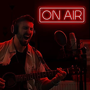Lumoonosity On Air Sign - Live On Air Neon Sign for Twitch, Tiktok, Youtube Streamers/Gamers - Live Streaming/Recording Light Sign – Red Cool Led Signs for Studio, Wall, Bedroom, Game Room Decor