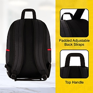 Concept One Peanuts 13 Inch Sleeve Backpack, Snoopy, Charlie Brown and Woodstock Padded Computer Bag for Commute or Travel, Multi