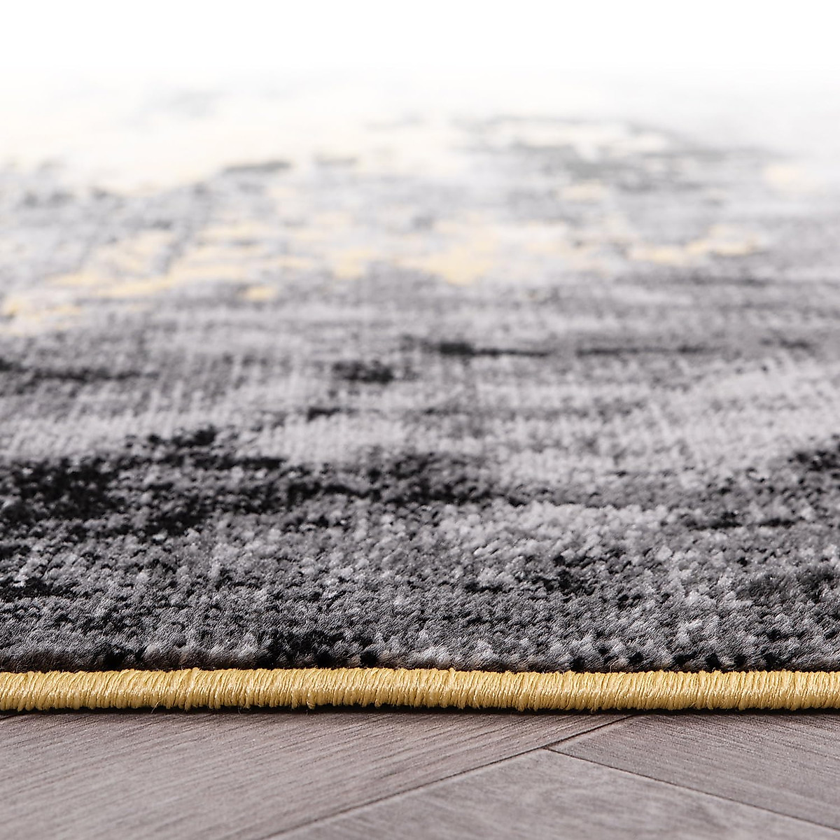 Rugshop Contemporary Abstract Splash Non Shedding Soft Ideal for Living Room,Bedroom,Kitchen Area Rug 5' x 7' Yellow