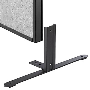 Global Industrial 8" H T-Leg Bracket for Office Partition Panels, Black (1 Pair)