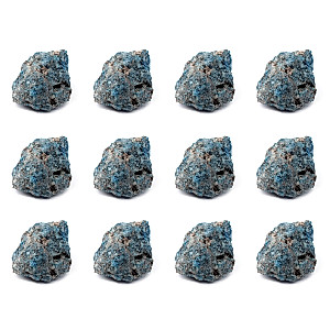 EISCO 12PK Raw Apatite, Mineral Specimens - Approx. 1" - Geologist Selected & Hand Processed - Great for Science Classrooms - Class Pack