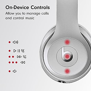 Beats Solo3 Wireless On-Ear Headphones - Apple W1 Headphone Chip, Class 1 Bluetooth, 40 Hours of Listening Time, Built-in Microphone - Silver